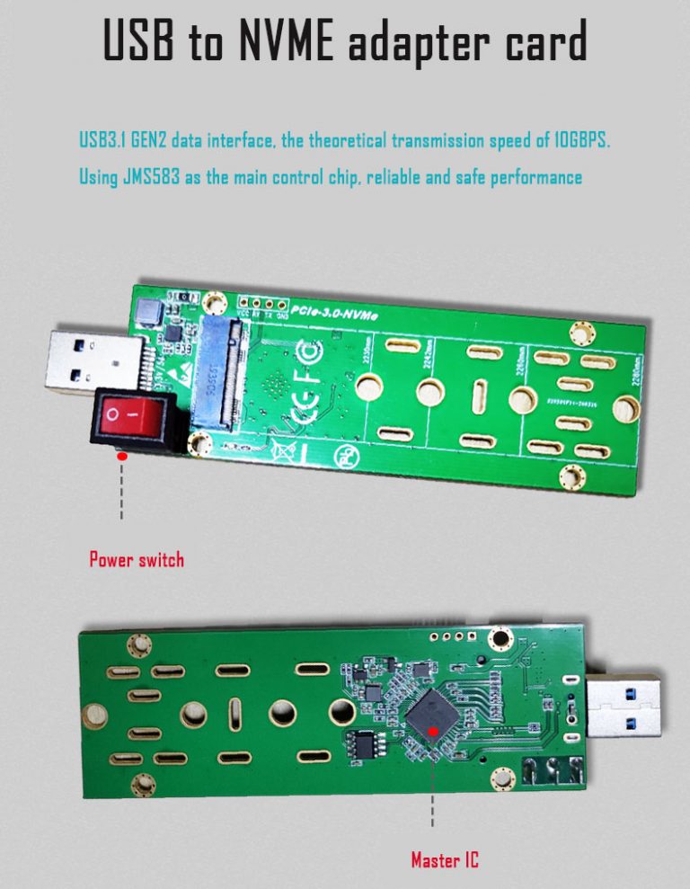 USB3.1 To NVME converter,M.2 SSD to PORT A, USB disk board card opener ...
